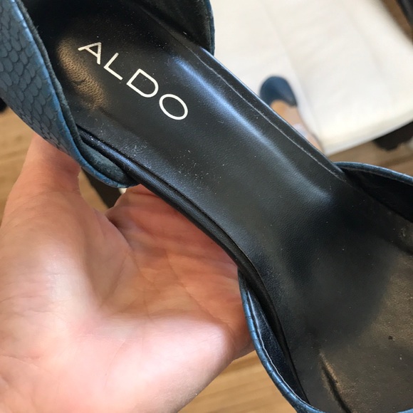 Aldo | Shoes | Snake Skin Print Blue Pumps | Poshmark
